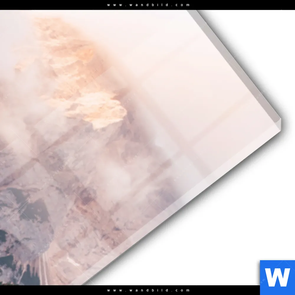 Acrylglasbild ♥️ Boote im Bergsee | Schmal | wandbild.com