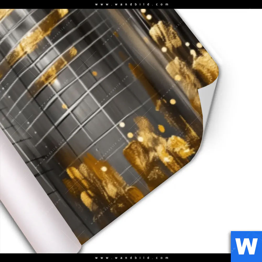 Poster ♥️ Goldene Skyline Vision | Panorama | BigBilder | wandbild.com