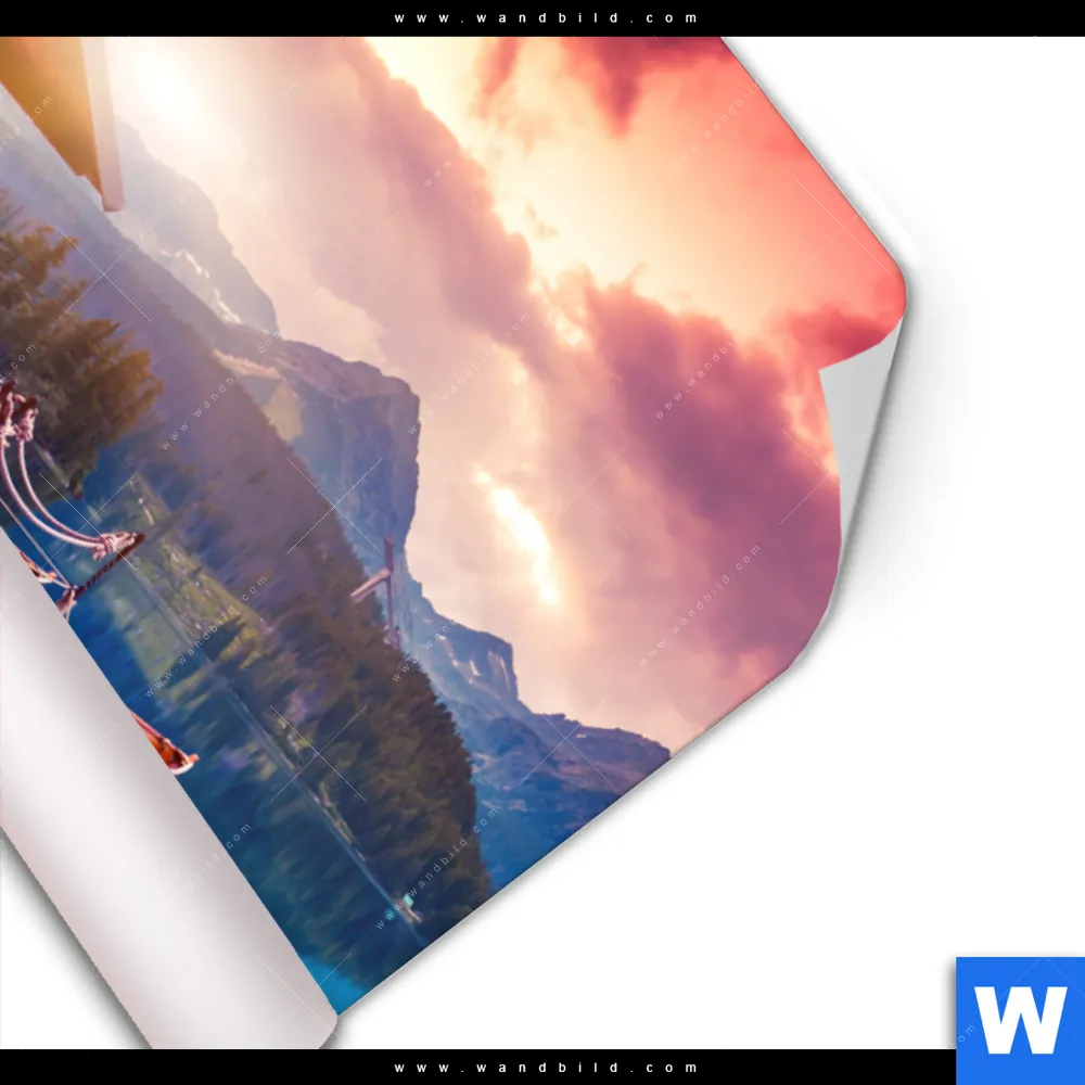 Poster ♥️ Ruhiger Bergsee | Hochformat | wandbild.com