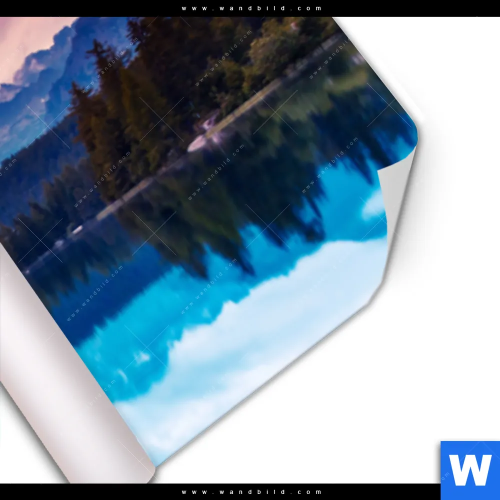 Poster ♥️ Ruhiger Bergsee | Panorama | wandbild.com