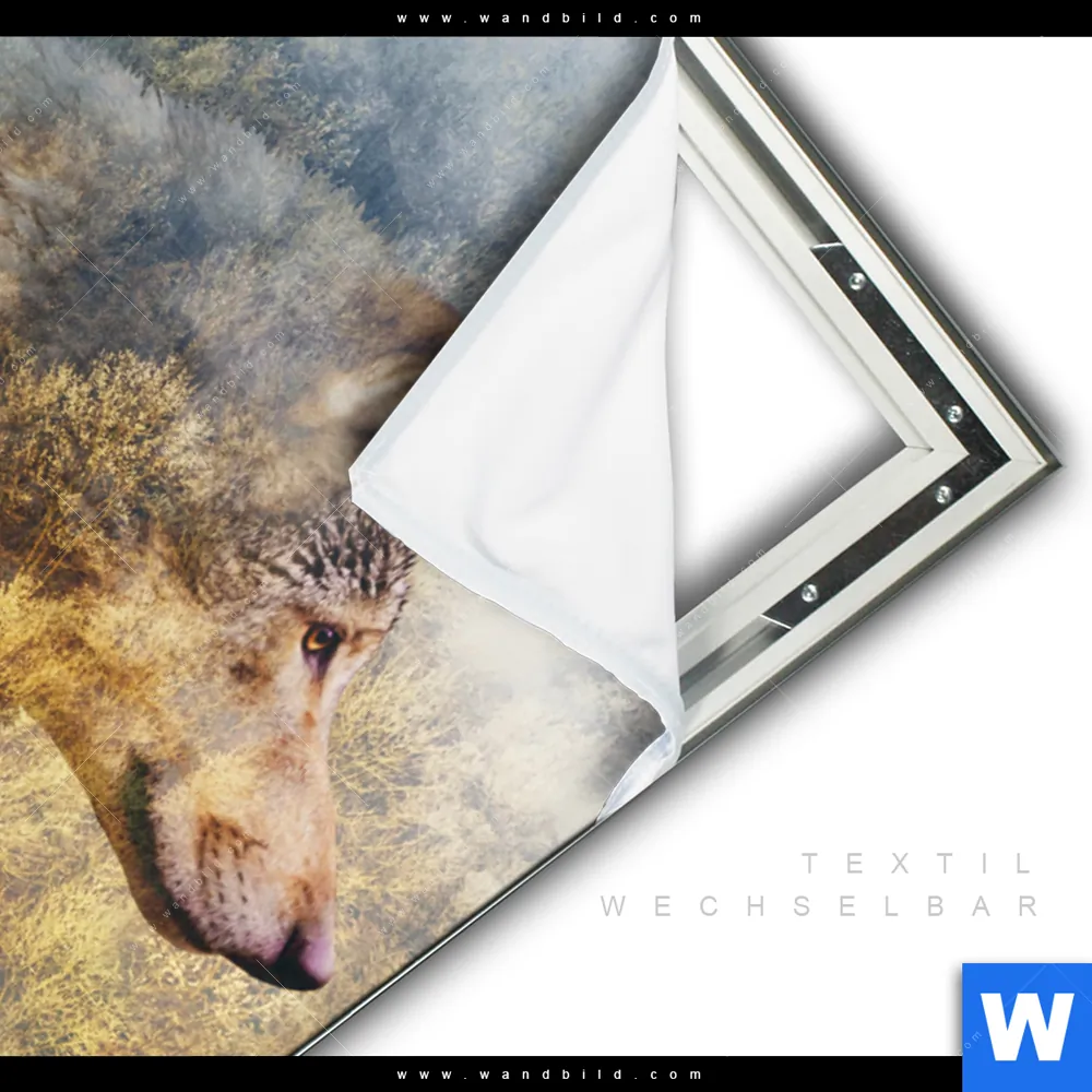 Spannbild ♥️ Wolf & Wald No.2 | Hochformat | wandbild.com