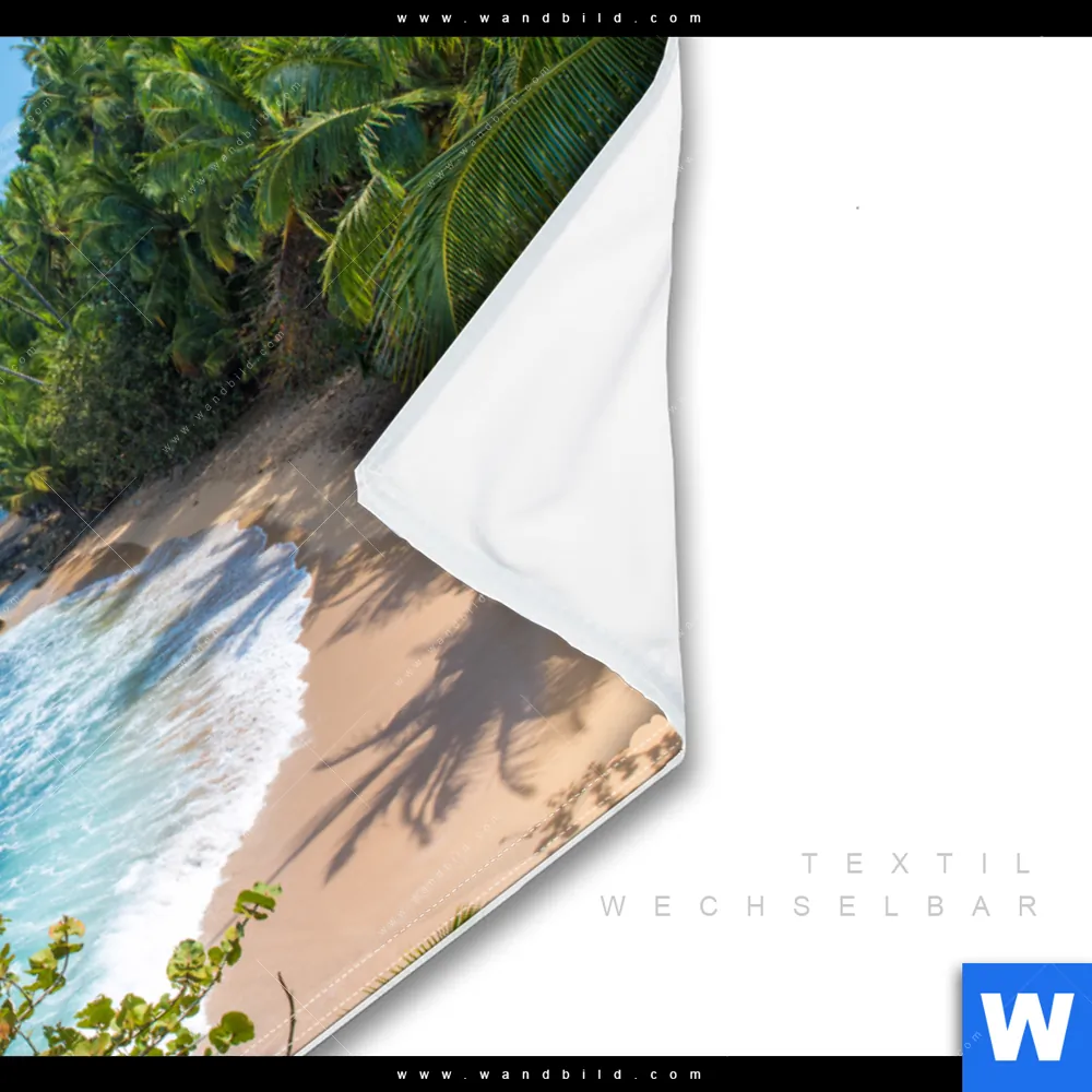 Wechselmotiv ♥️ Wilder karibischer Strand | Querformat | wandbild.com